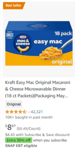 How to Identify EBT Eligible Items on Amazon